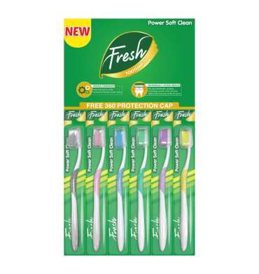 Fresh Flexi Charcoal Toothbrush 6 pcs | Quanta Paper Corporation